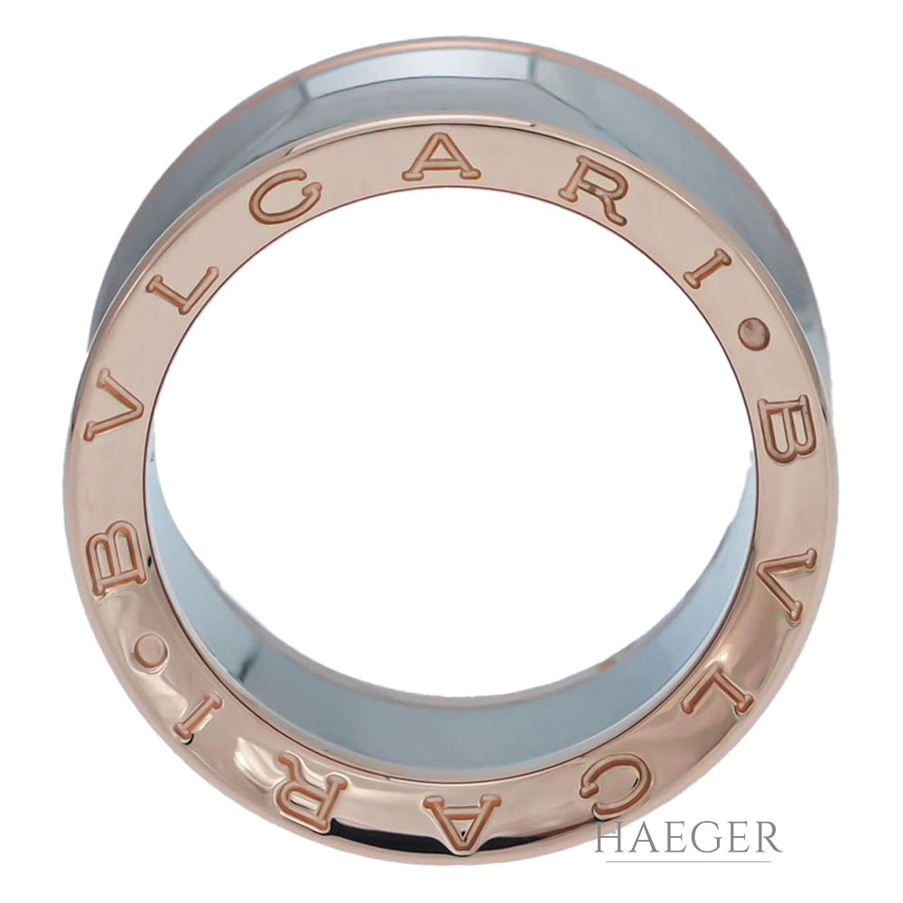 Bulgari Ring Gr. 57 Anish Kapoor B.Zero1 Edelstahl und Roségold 750/ 18 ...